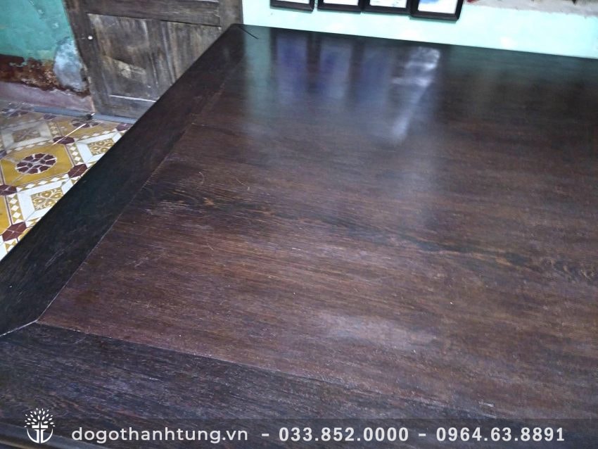 Sập yếm trơn 1m6x2m gỗ mun đuôi công mặt 2 lá siêu dầy (Chú Thiên, Bình ...